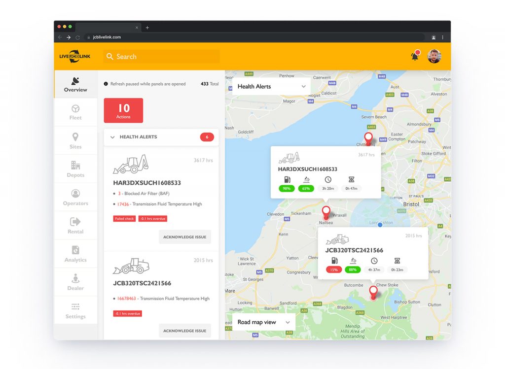 JCB launches new Livelink Portal - Machinery Movers